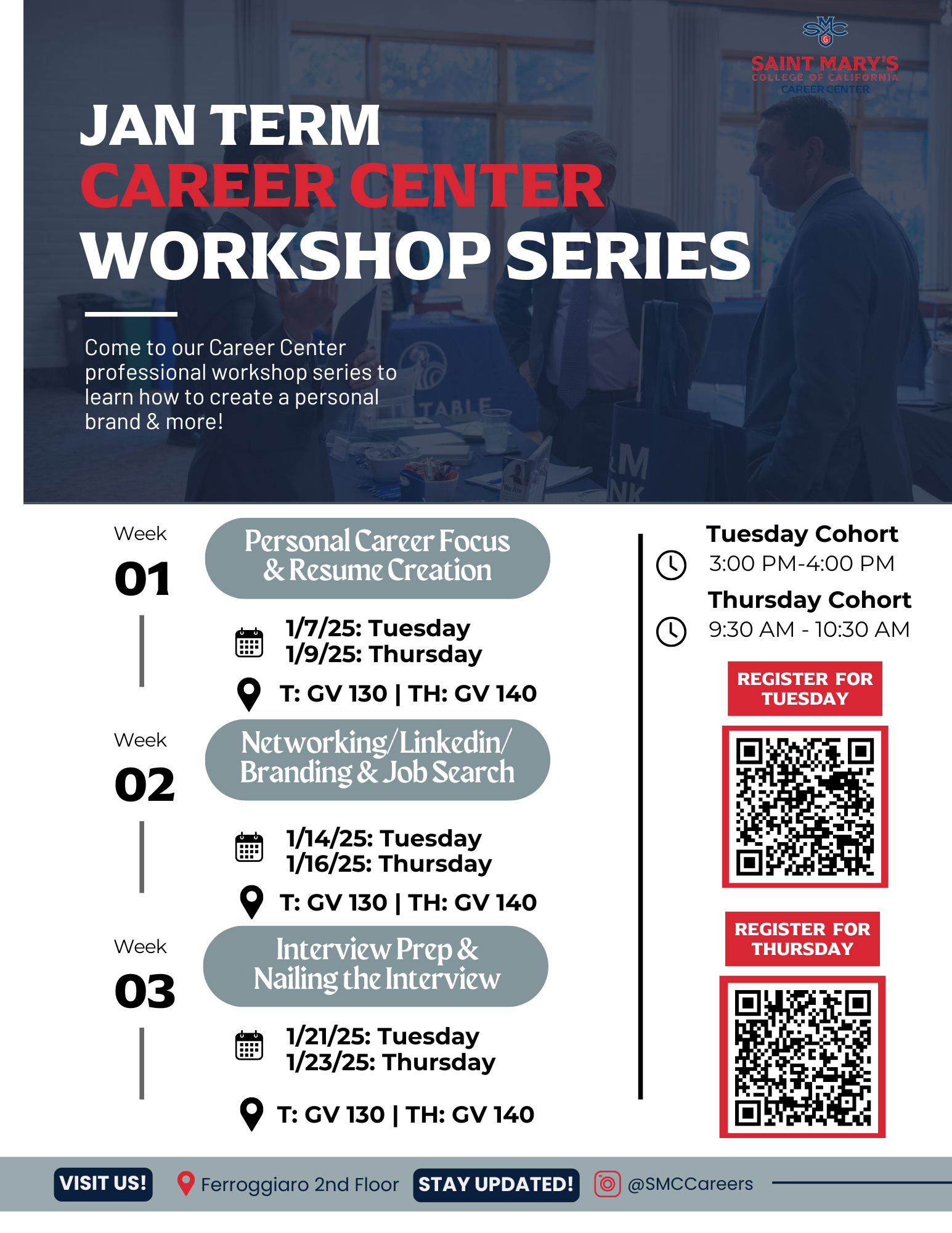 Jan Term Career Center Workshop Series | Saint Mary's College